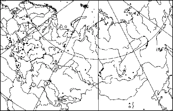 ابتدائي بسن جي تقسيم يوريشيا ۾ دير سان Pleistocene ۾ 9246_2